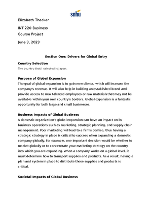 INT 220 Module 4 Assignment - Southern New Hampshire University 4-2 ...