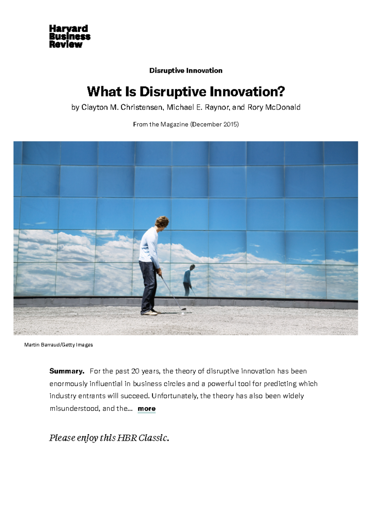 What Is Disruptive Innovation - Summary. Disruptive Innovation What Is ...