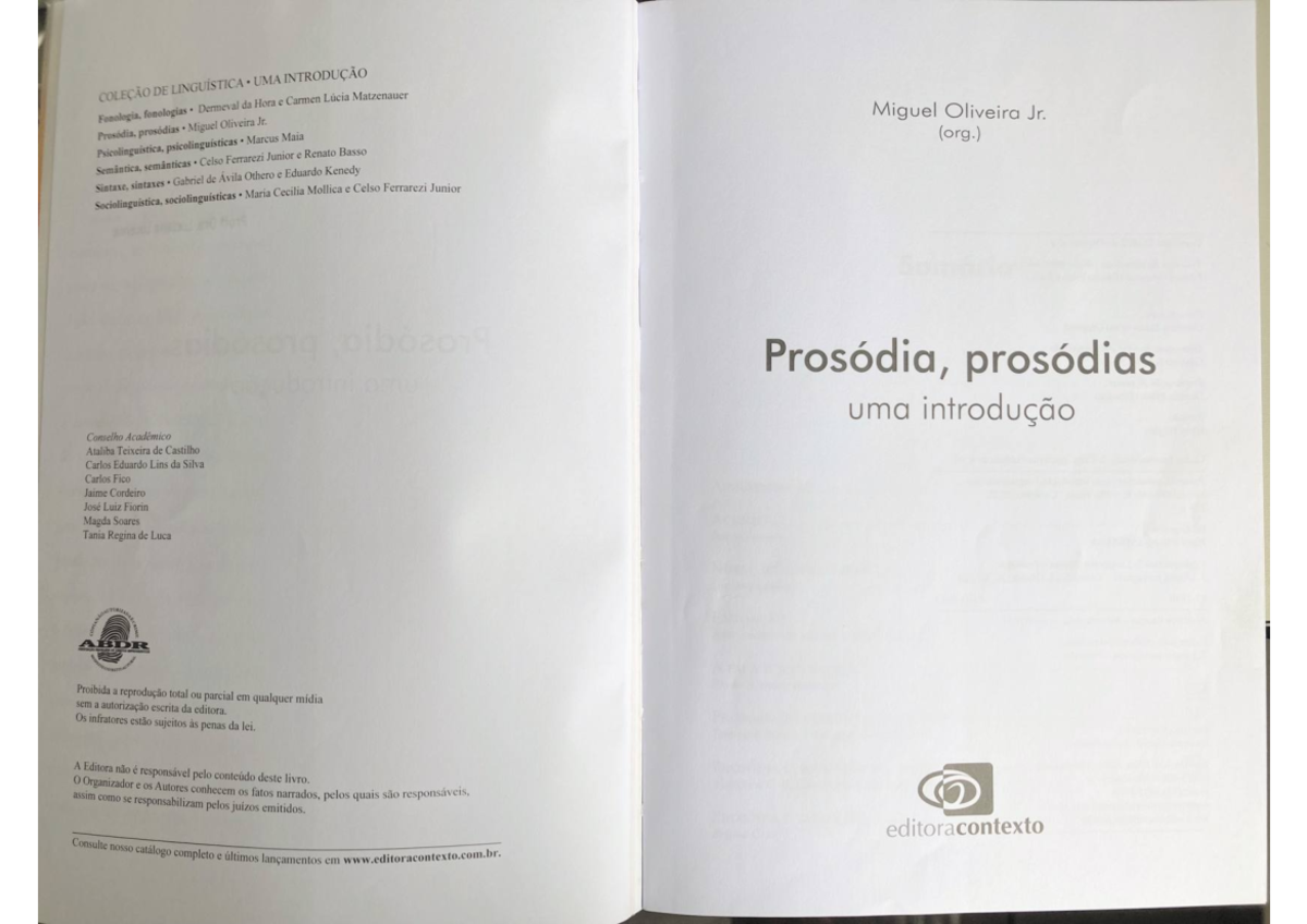 Capitulo acento - COLEÇÃO DE LINGUISTICA . UMA INTRODUÇÃO Fonologia ...