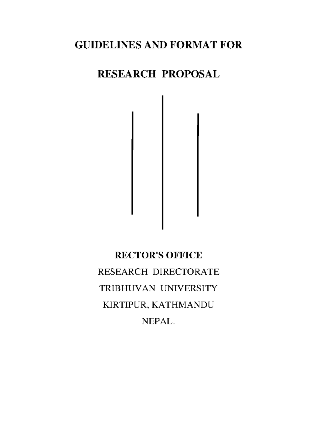 Research Proposal Guidelines for TU Students at Tribhuvan University ...