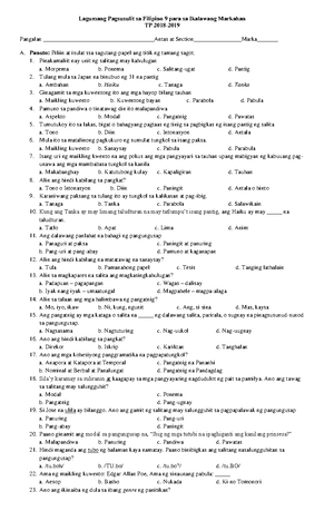 Pagbabasa AT Pagbubuod NG Impormasyon - SUBJECT: Filipino sa Iba’t ...