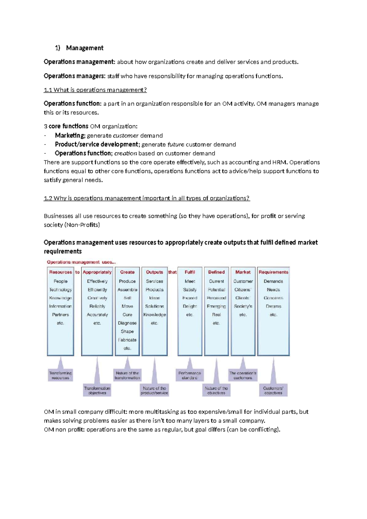 OM 101: Key Concepts in Operations Management Summary - Studeersnel