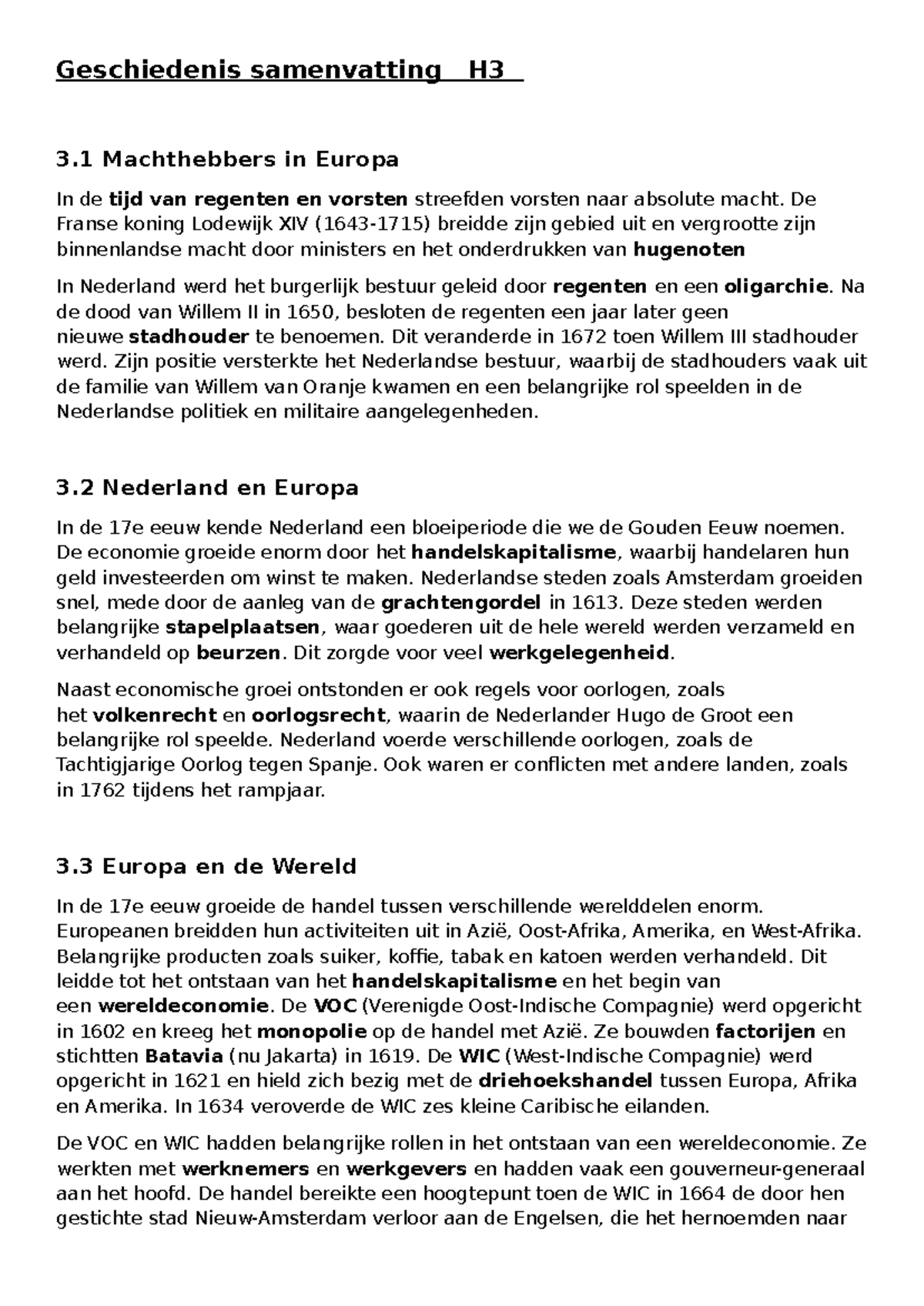 Samenvatting Geschiedenis Hoofdstuk 3: Machthebbers en Handel in Europa ...
