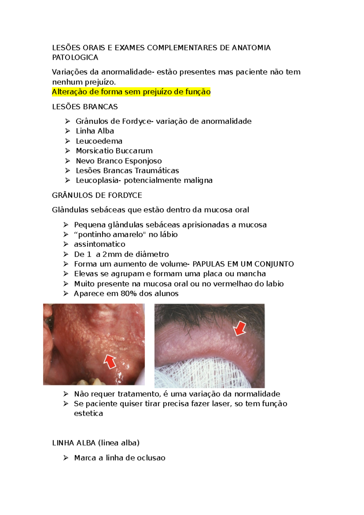 Lesões Orais e Exames Complementares de Anatomia Patológica - Estudo ...