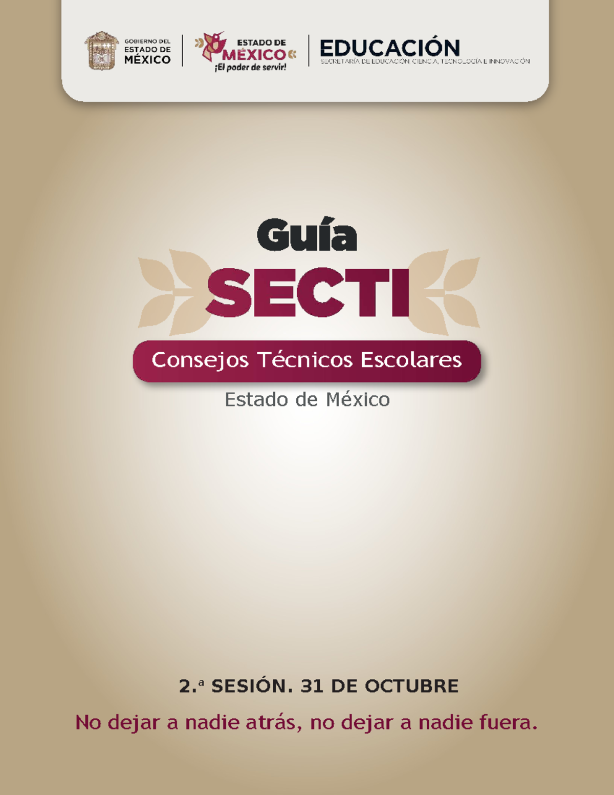 Guía SECTI: Consejo Técnico Escolar 2.a Sesión - 31 de Octubre - Studocu