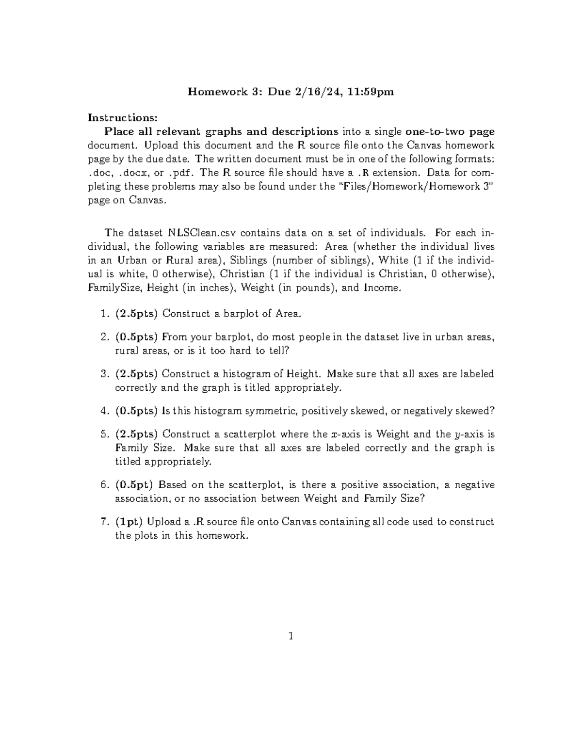 Homework 3: Data Analysis & Visualization Instructions (Due 2/16/24 ...