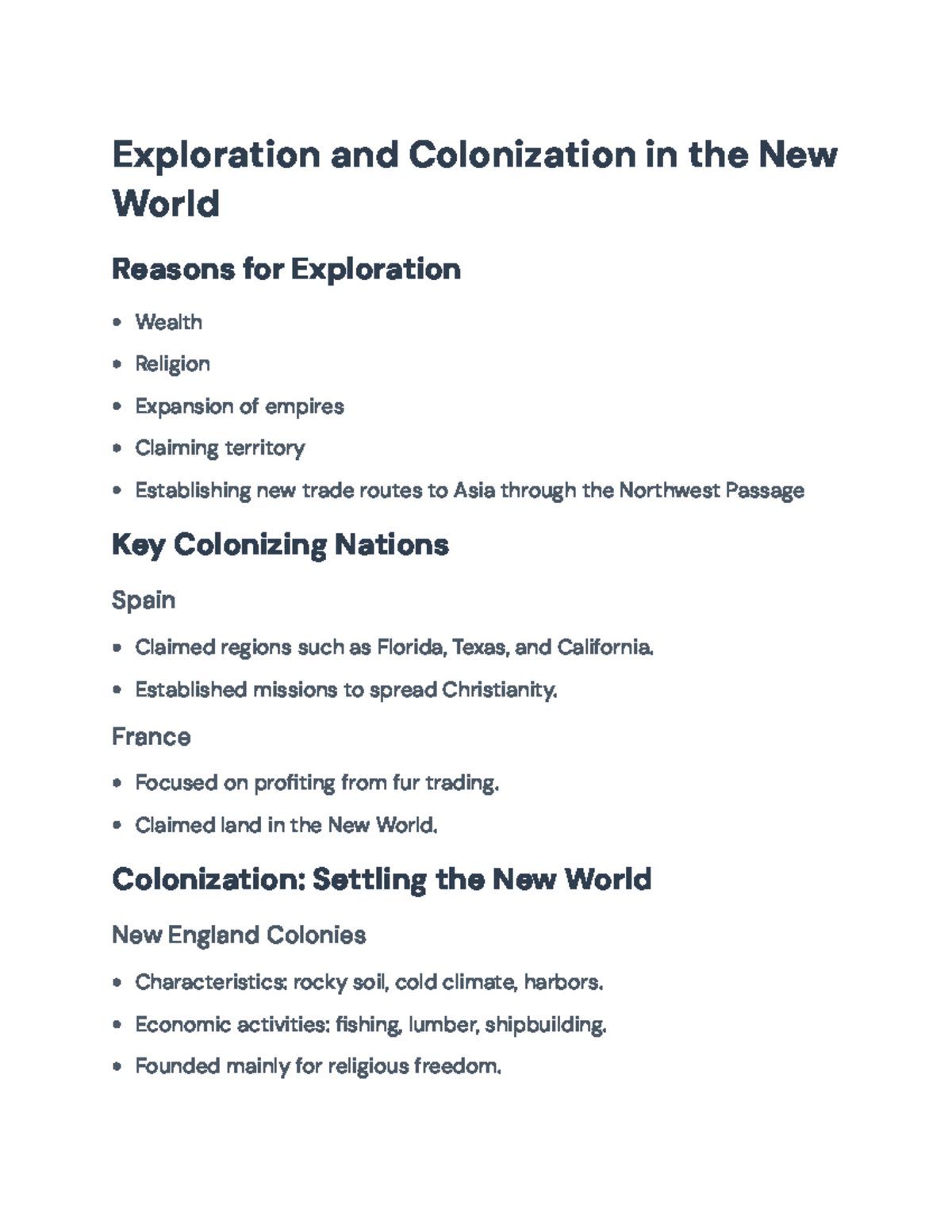 American History: Key Events from Exploration to Early Republic ...