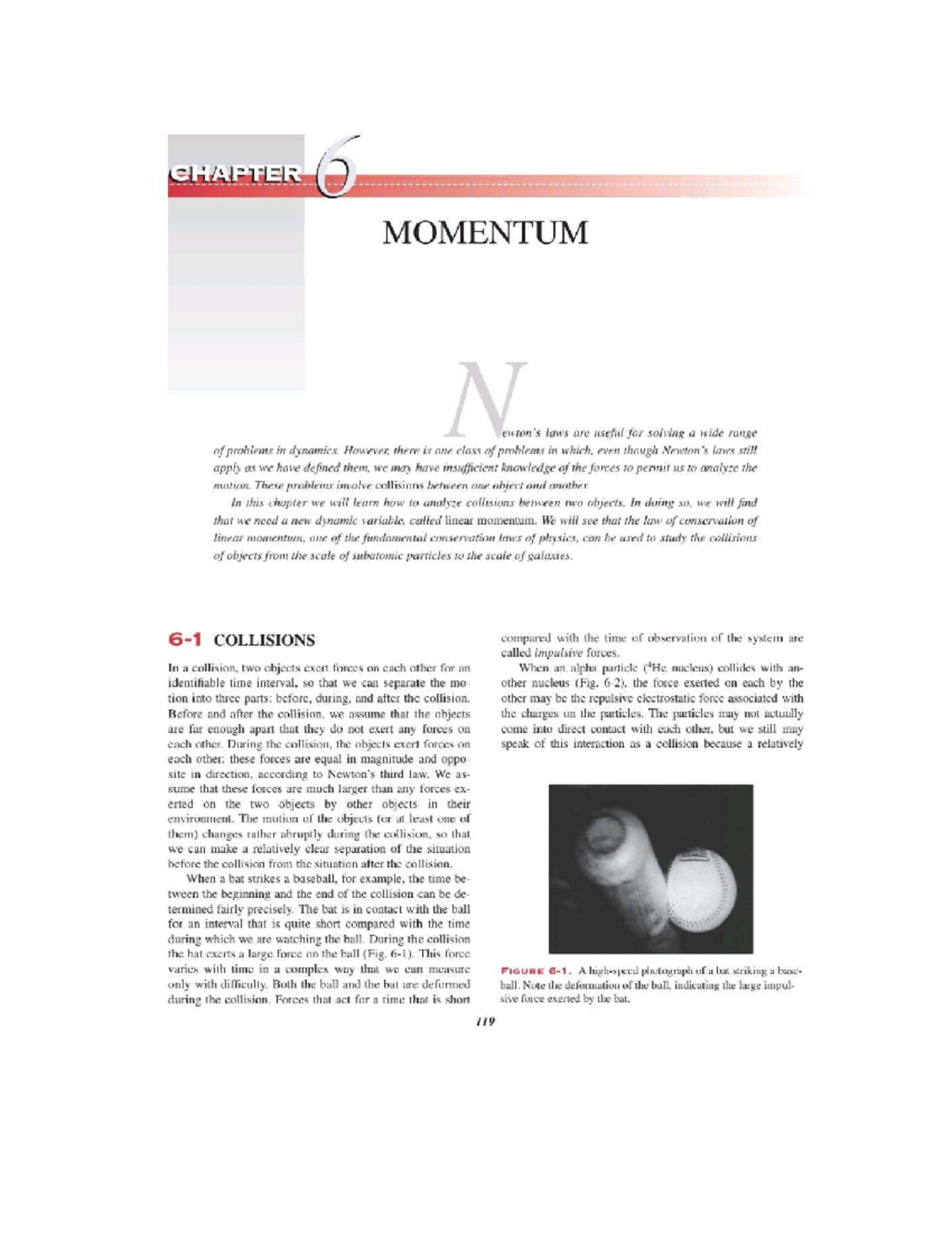 CHAPTER 6: MOMENTUM AND COLLISIONS IN PHYSICS - Studocu