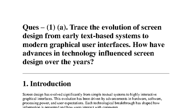 Evolution of Screen Design and Its Impact on User Interfaces ...