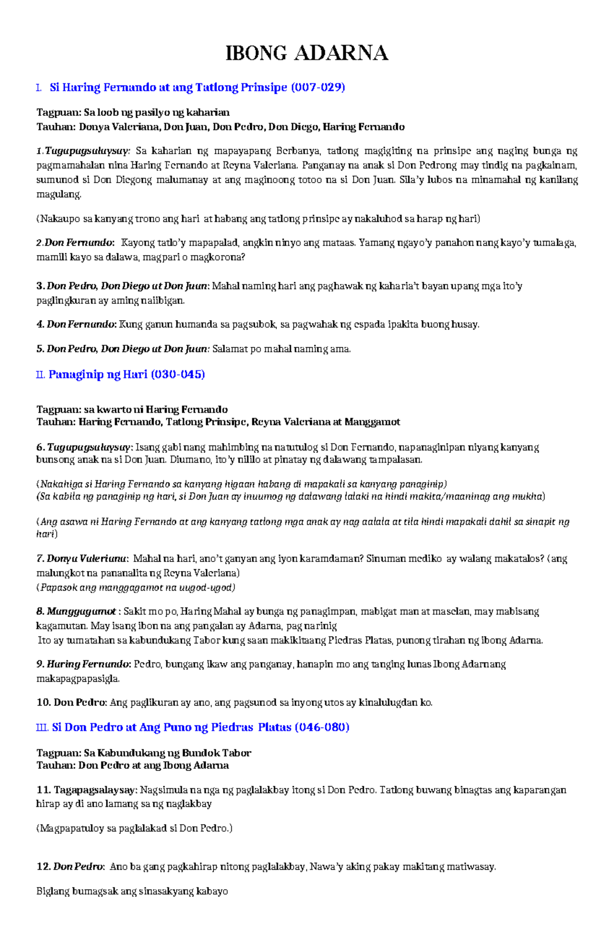 Ibong Adarna Script Pdf Epigenetics Annotated Video Script TEMPLATE