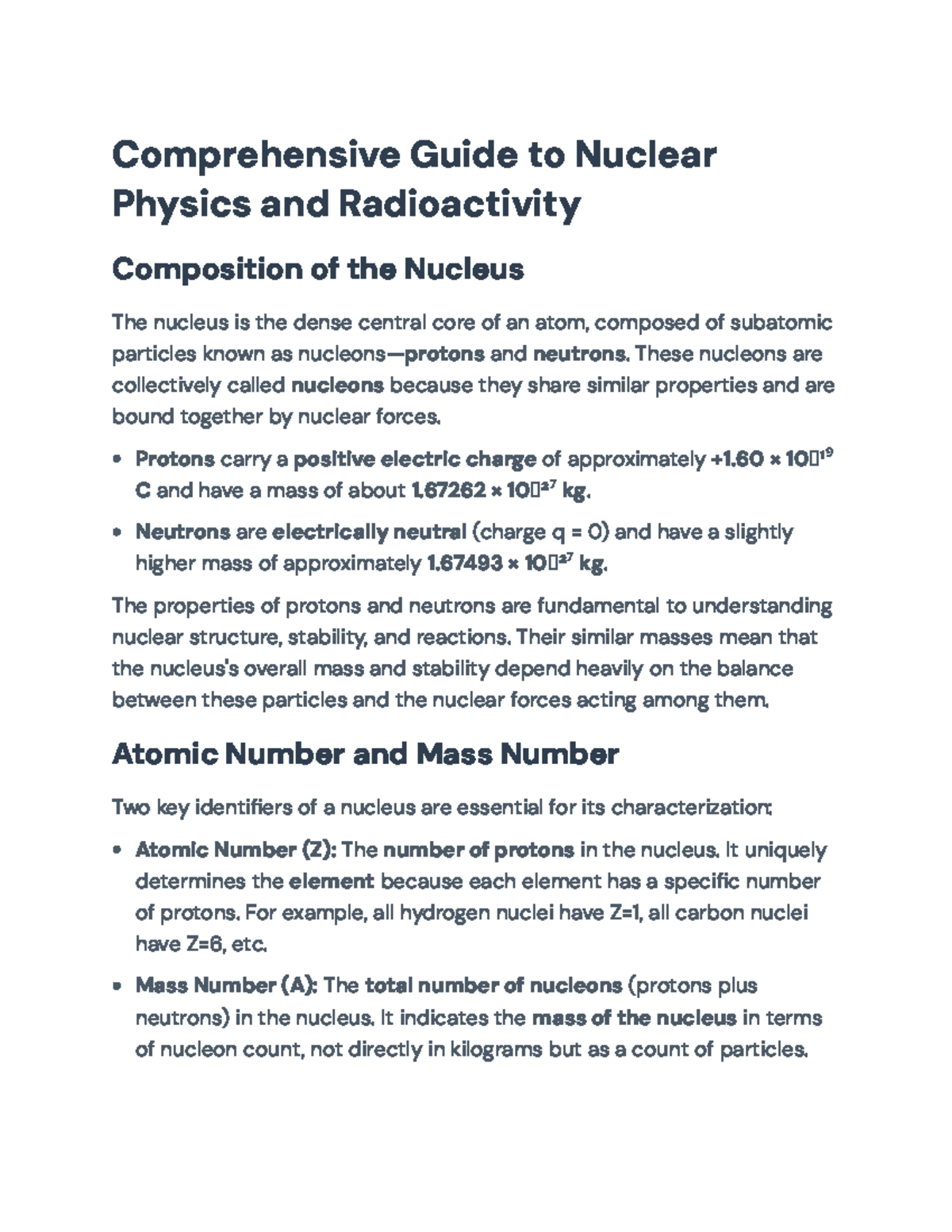 Nuclear Physics & Radioactivity: Comprehensive Guide (Course Code ...
