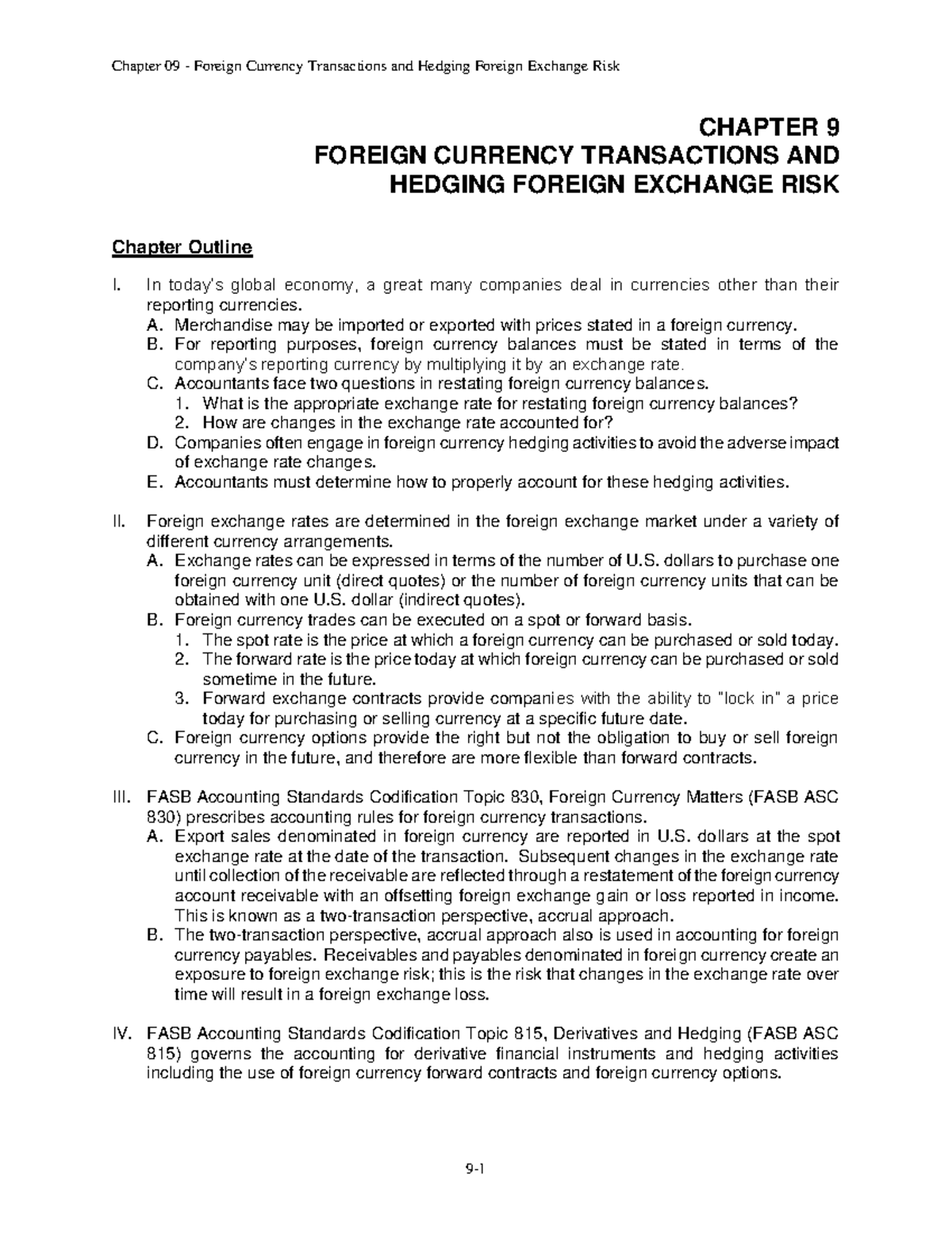Chapter 9 (Hoyle) Solutions: Foreign Currency Transactions & Hedging - Studocu