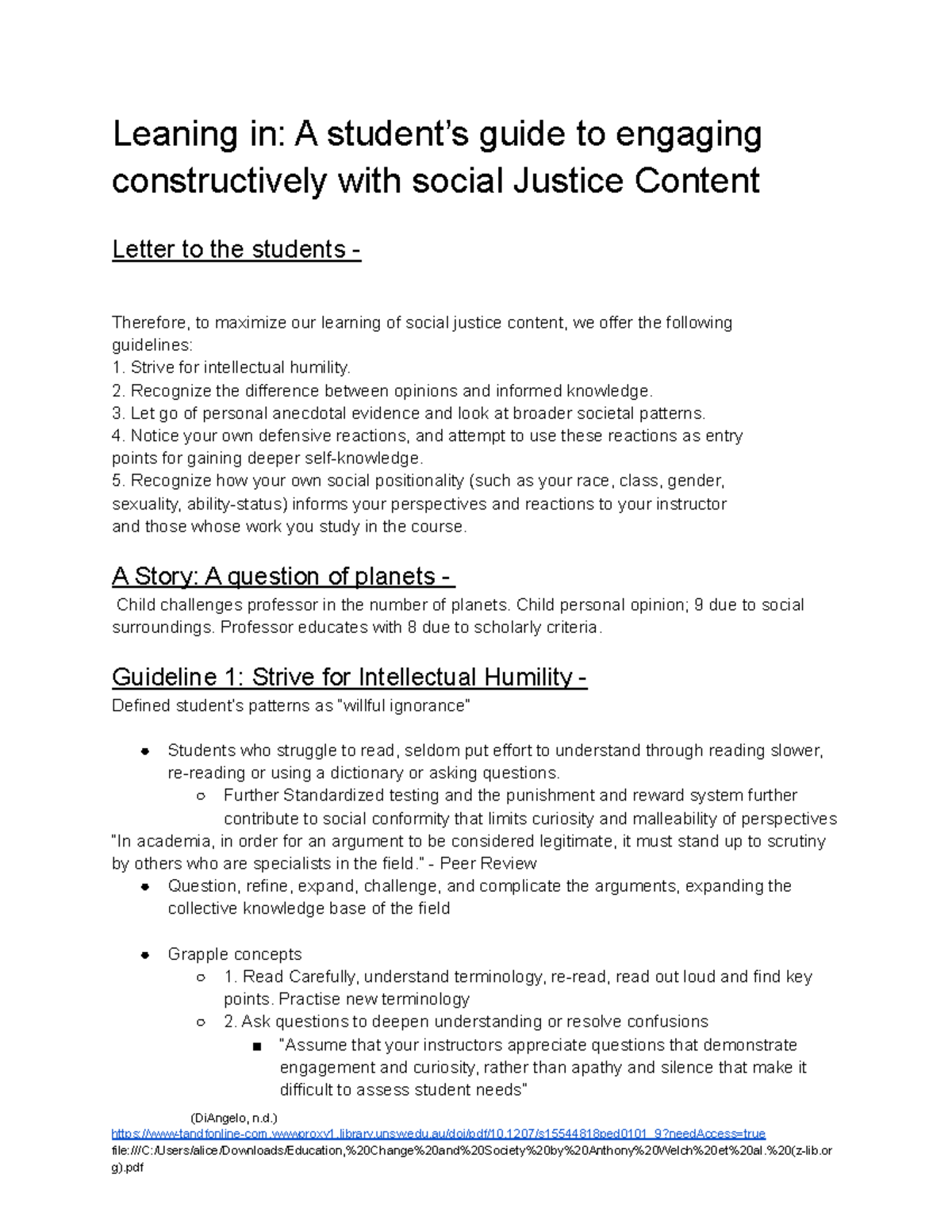 Engaging with Social Justice: A Student Guide to Constructive Learning ...