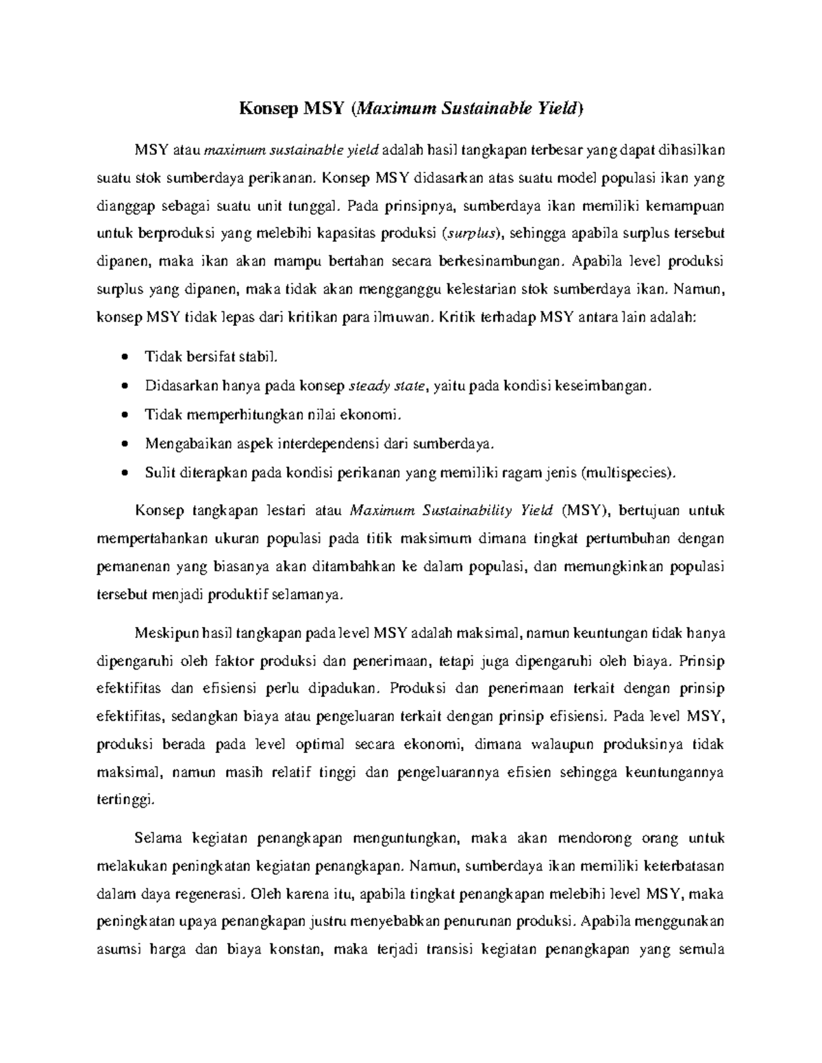 Konsep MSY (Maximum Sustainable Yield): Analisis, Keuntungan, dan ...