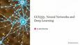 Neural Network and Deep Learning - CCS355 - Studocu
