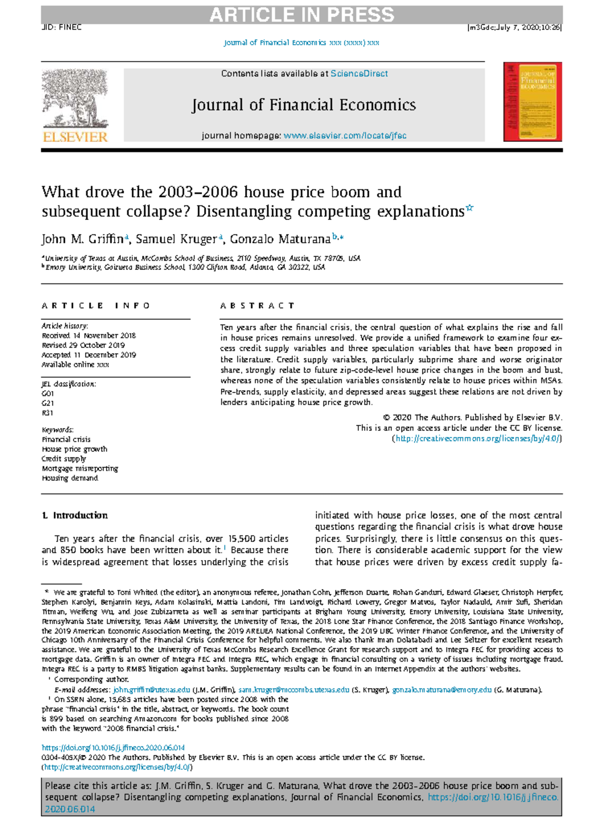 What Drove the 2006 House Price Boom and Collapse? A Study (FINEC 7 ...