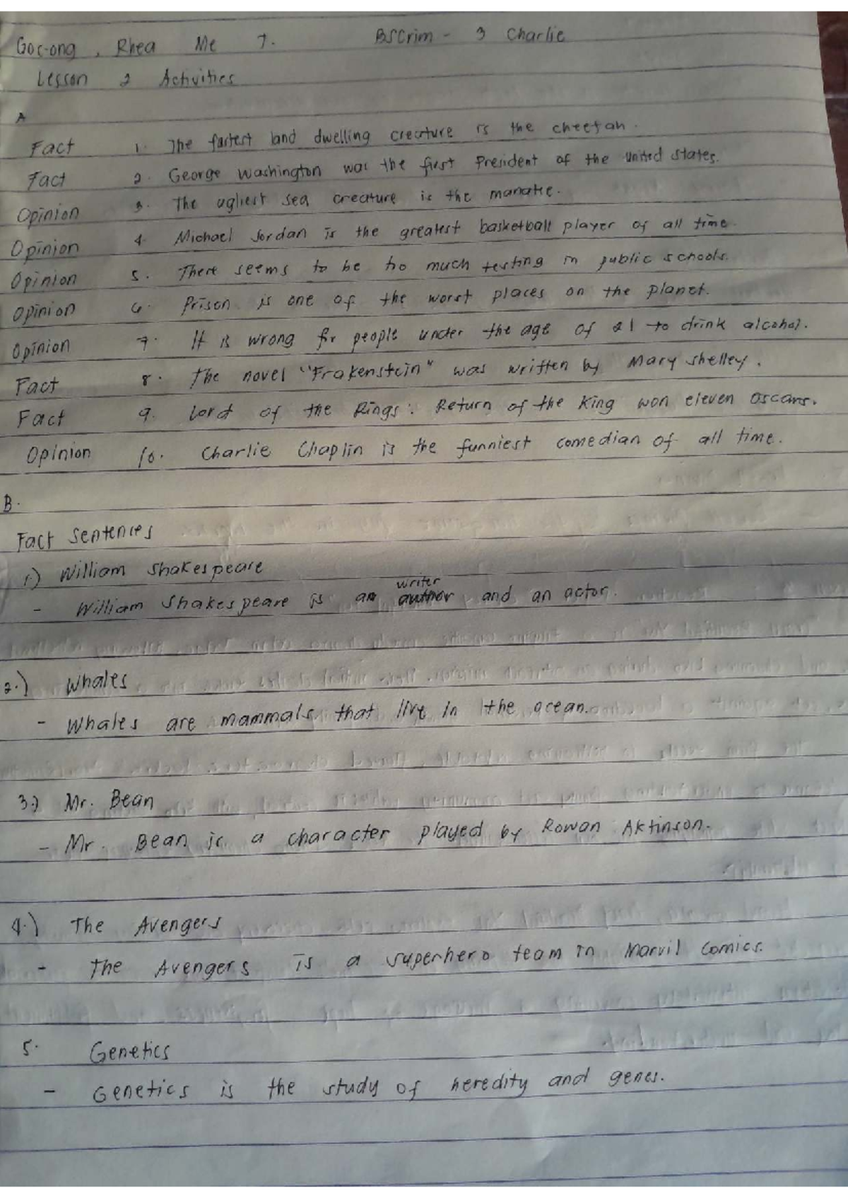 GOC ONG RHEA ME T - English Lesson 2: Facts and Opinions Activities ...