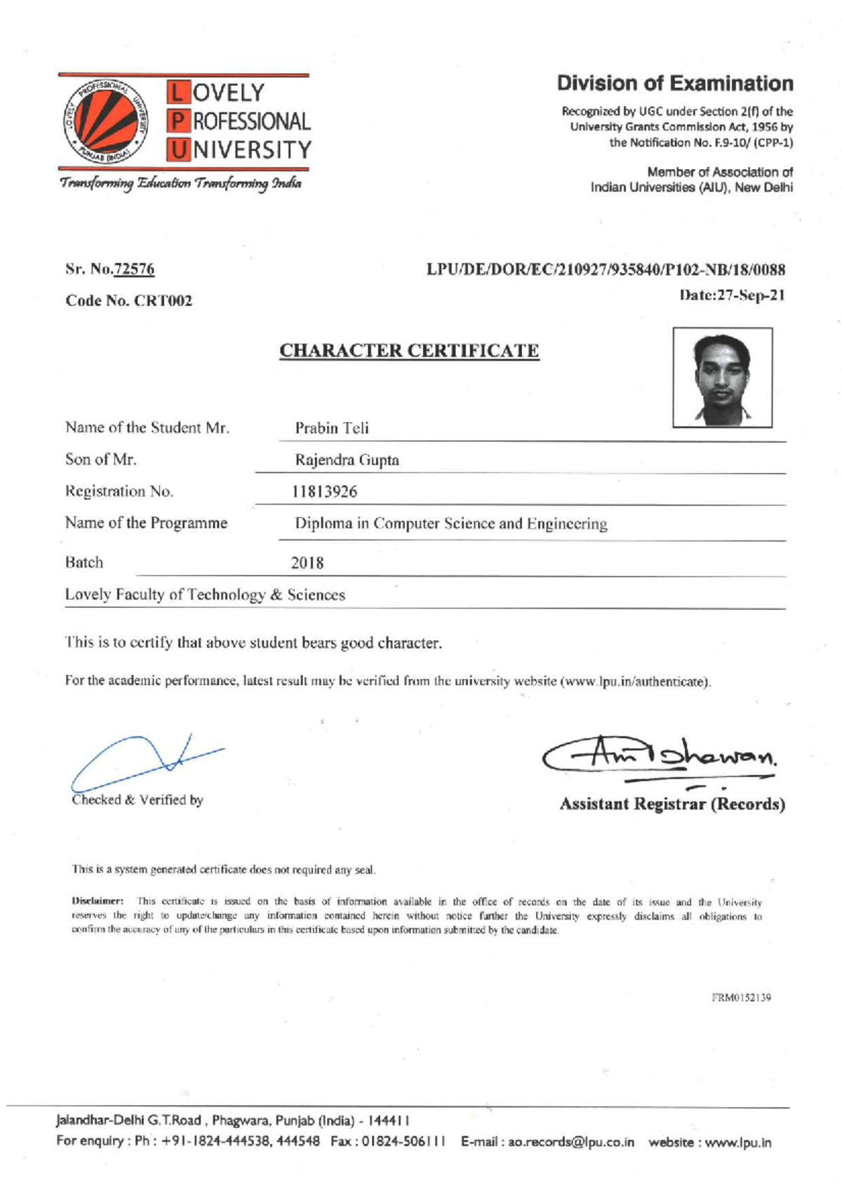 Character Certificate Request Guidelines and Format - Studocu