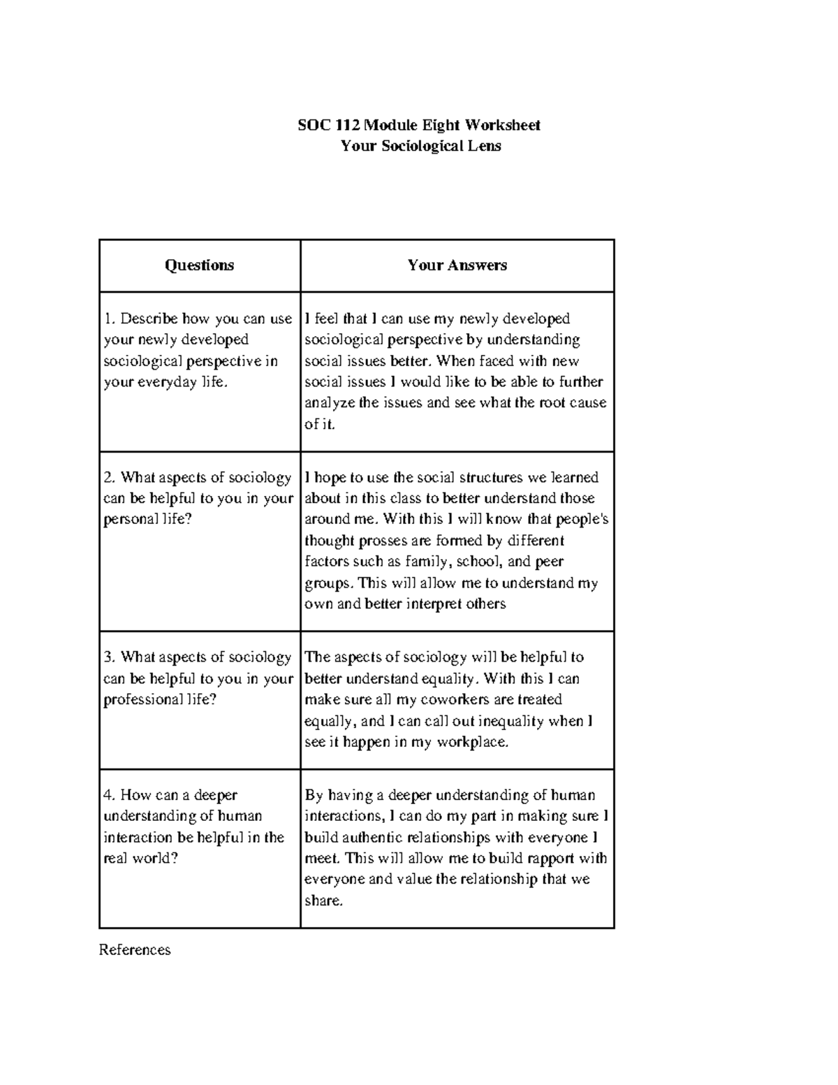 SOC 112 Module Eight Worksheet - SOC 112 Module Eight Worksheet Your ...