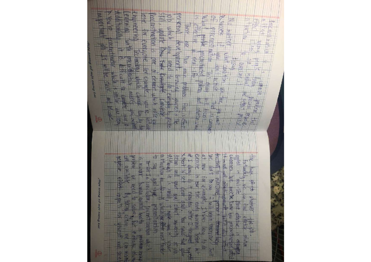 Essay on Procrastination - SSS 5499e57: Problems and Solutions - Studocu