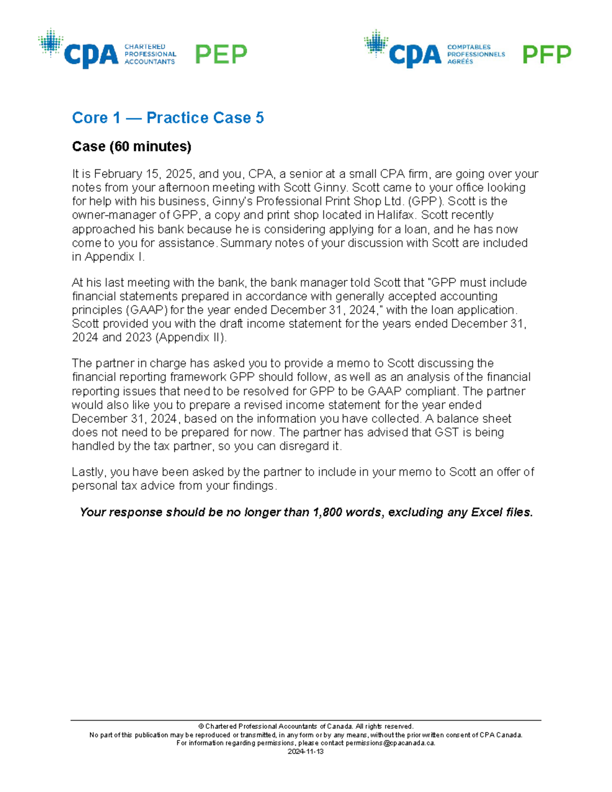 CO1-2501E-PC05: GPP Financial Reporting Case Study & GAAP Compliance ...