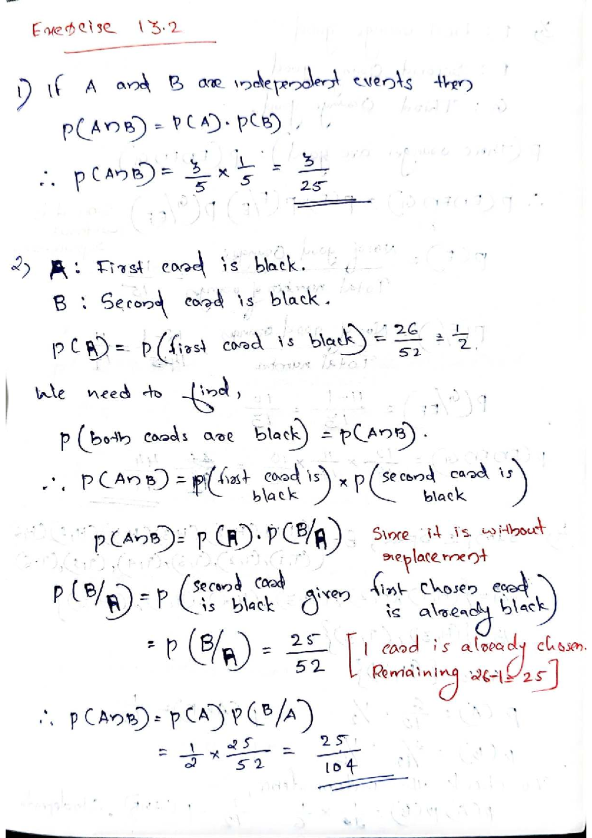 Probability Exercise 13.2: Independent Events and Sample Space Analysis ...