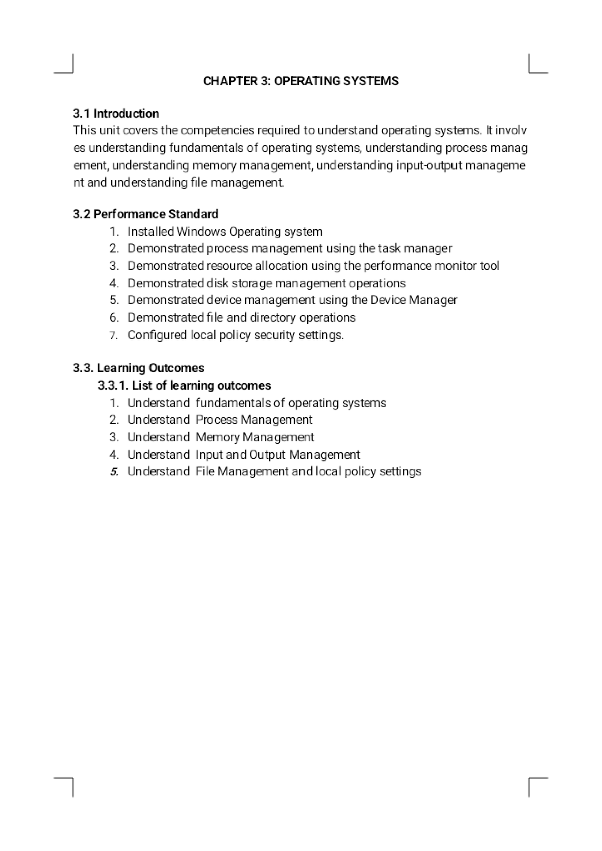 Operating system Phoenix - CHAPTER 3: OPERATING SYSTEMS 3 Introduction ...