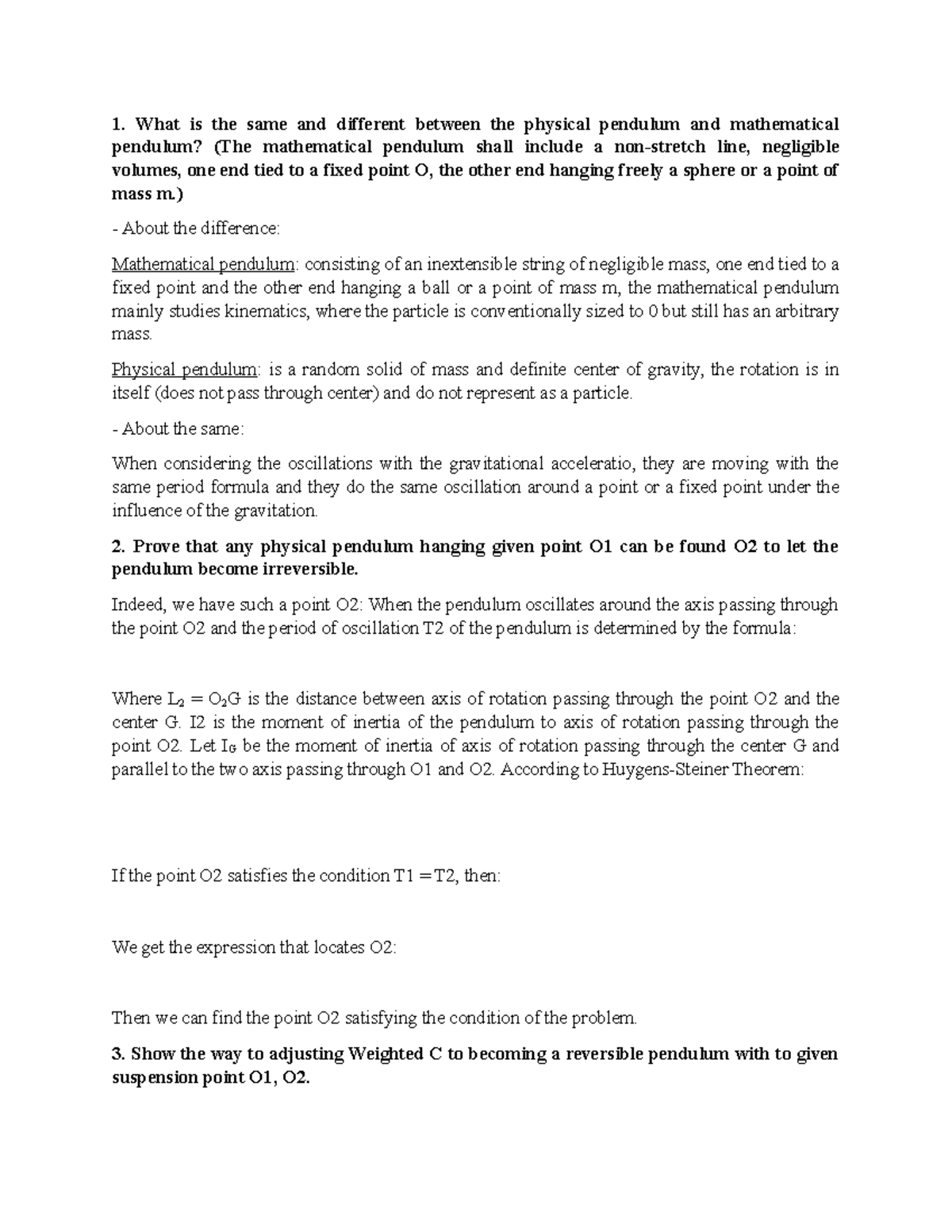 General Physics Lab 3 first 3 questions - 1. What is the same and ...