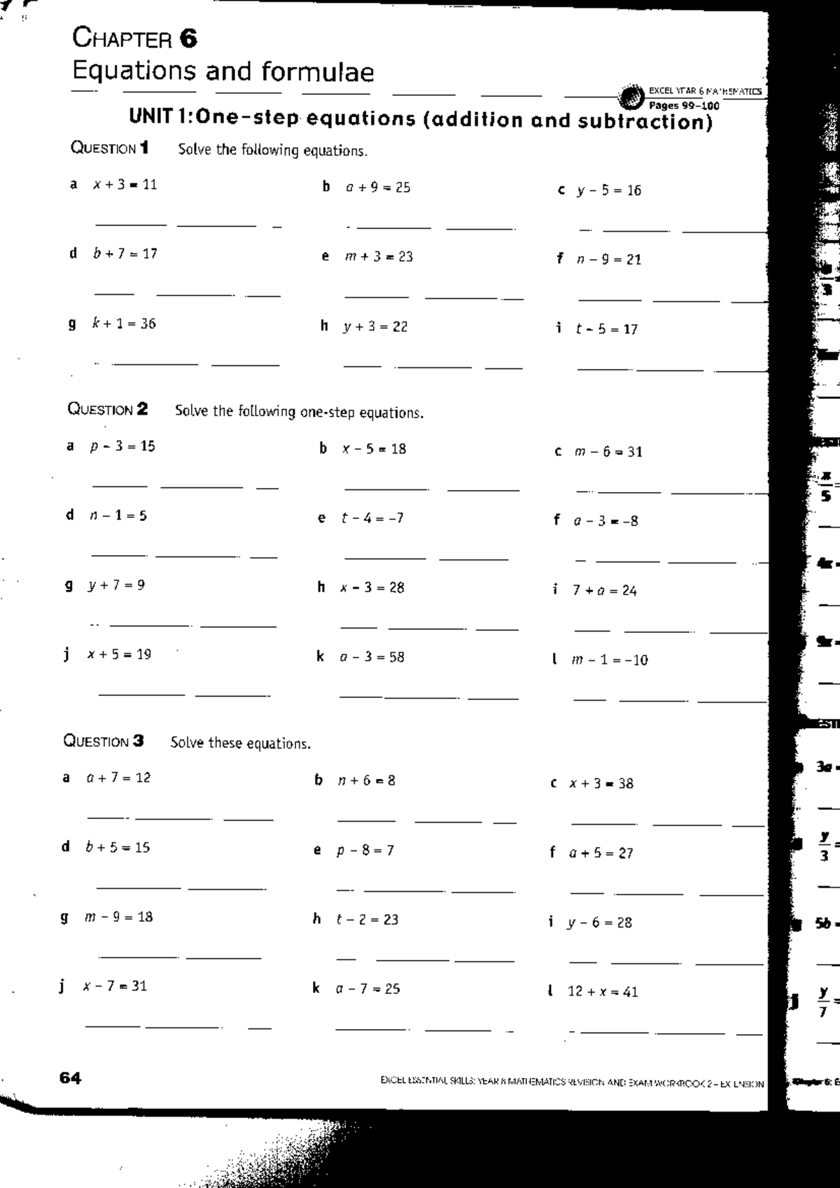 CHAPTER 6: Equations and Formulae - Year 8 Mathematics - Studocu