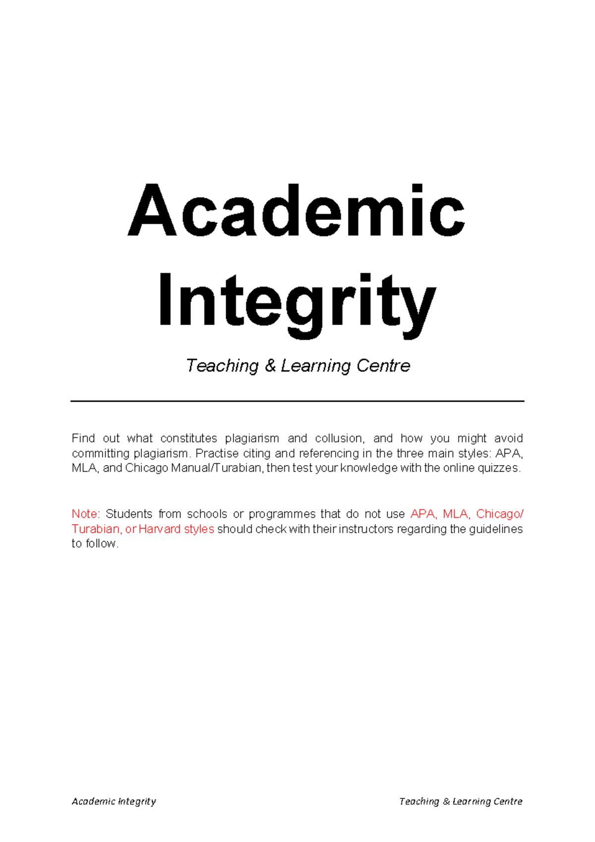 Academic-integrity - Academic-integrity for courses - Academic ...