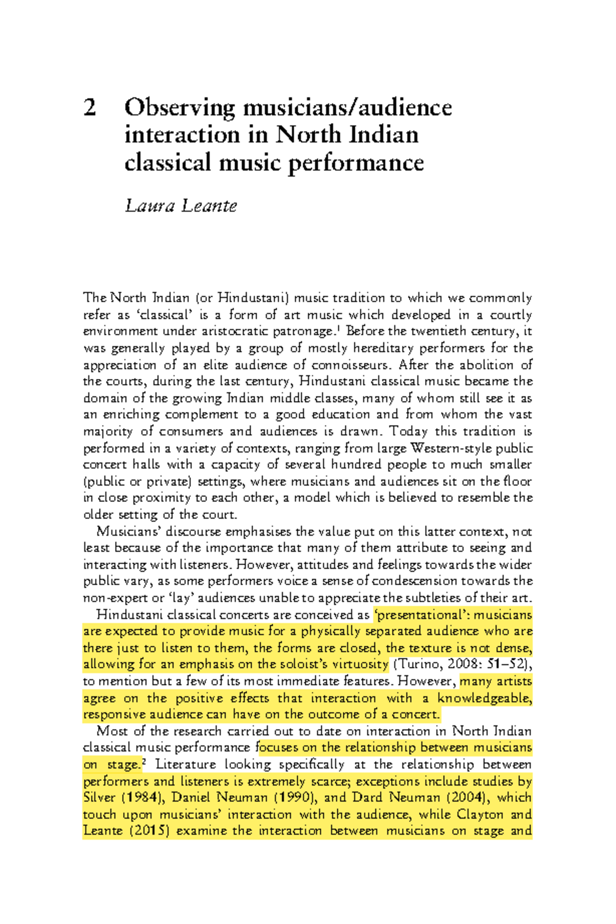 Observing Musicians-Audience Interaction in Hindustani Music ...