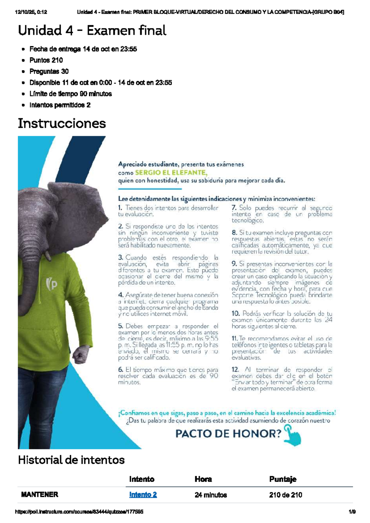 Evaluación Final: Derecho al Consumo y la Competencia (Unidad 4) - Studocu