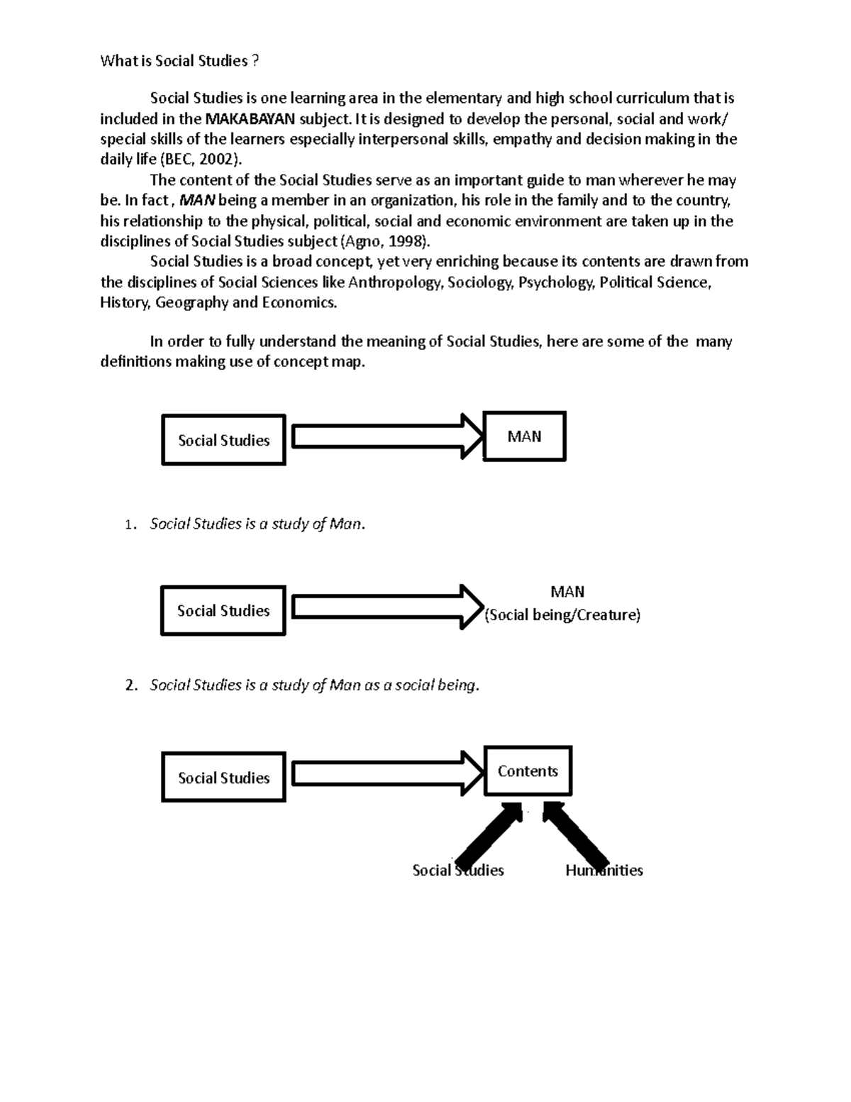 Study Guide in Module 1-What is Social Studies?-Teaching Approaches in ...