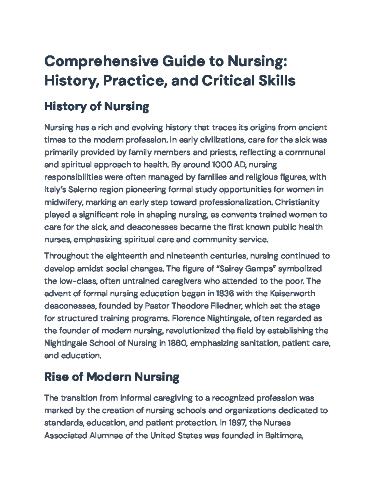Nursing Fundamentals: Vital Signs & Clinical Practice Overview (NUR 101 ...
