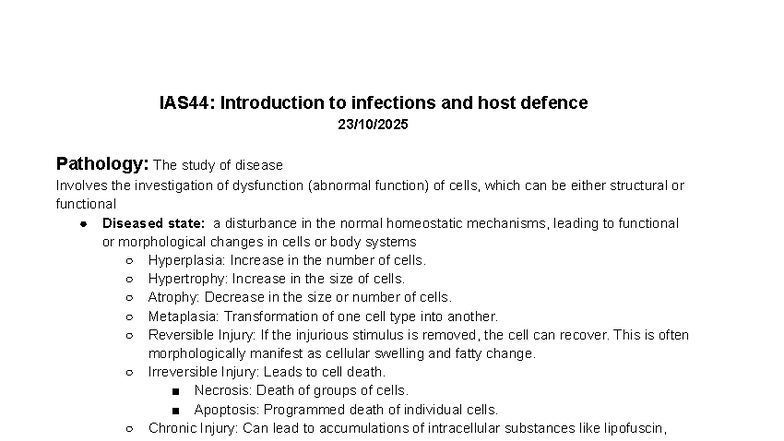 IAS44: Infections and Host Defence Pathology Case Studies and Concepts ...