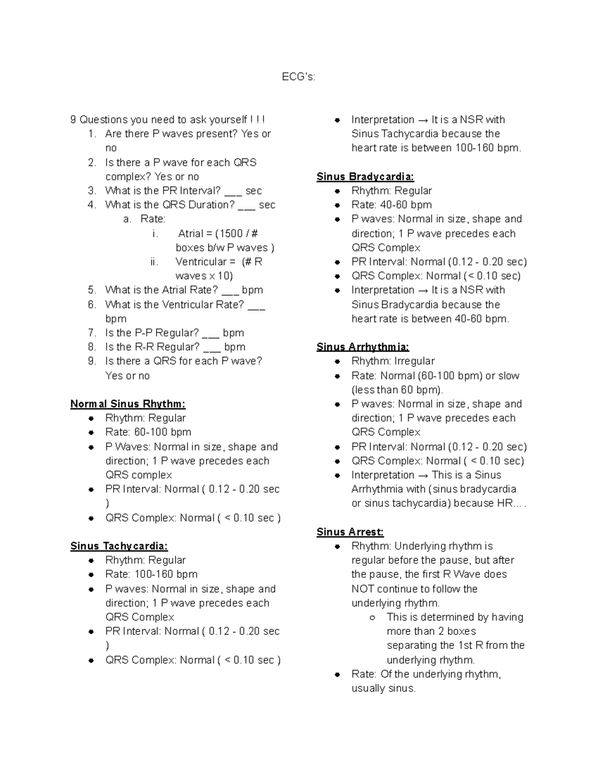 ECG's Special Pops - Talks about how to read ECG's - ECG’s: 9 Questions ...