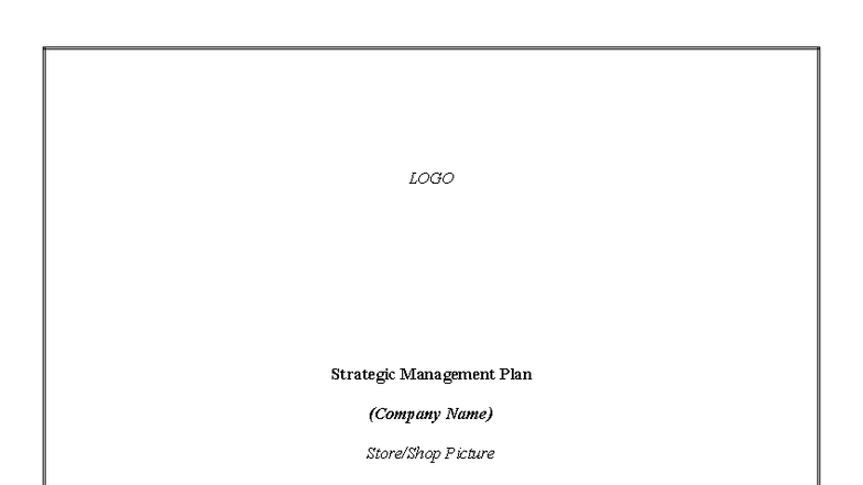 LOGO Strategic Management Plan for Inbound 9192301350280642814 - Studocu