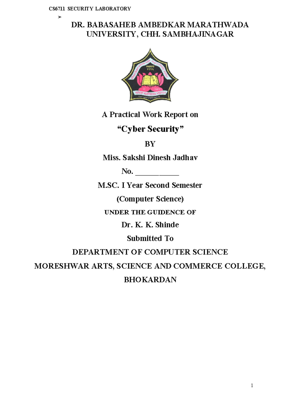 Security-Lab-Manual (2) cyber pdf ,,,,,,,,,done - 1 DR. BABASAHEB AMBEDKAR MARATHWADA UNIVERSITY ...