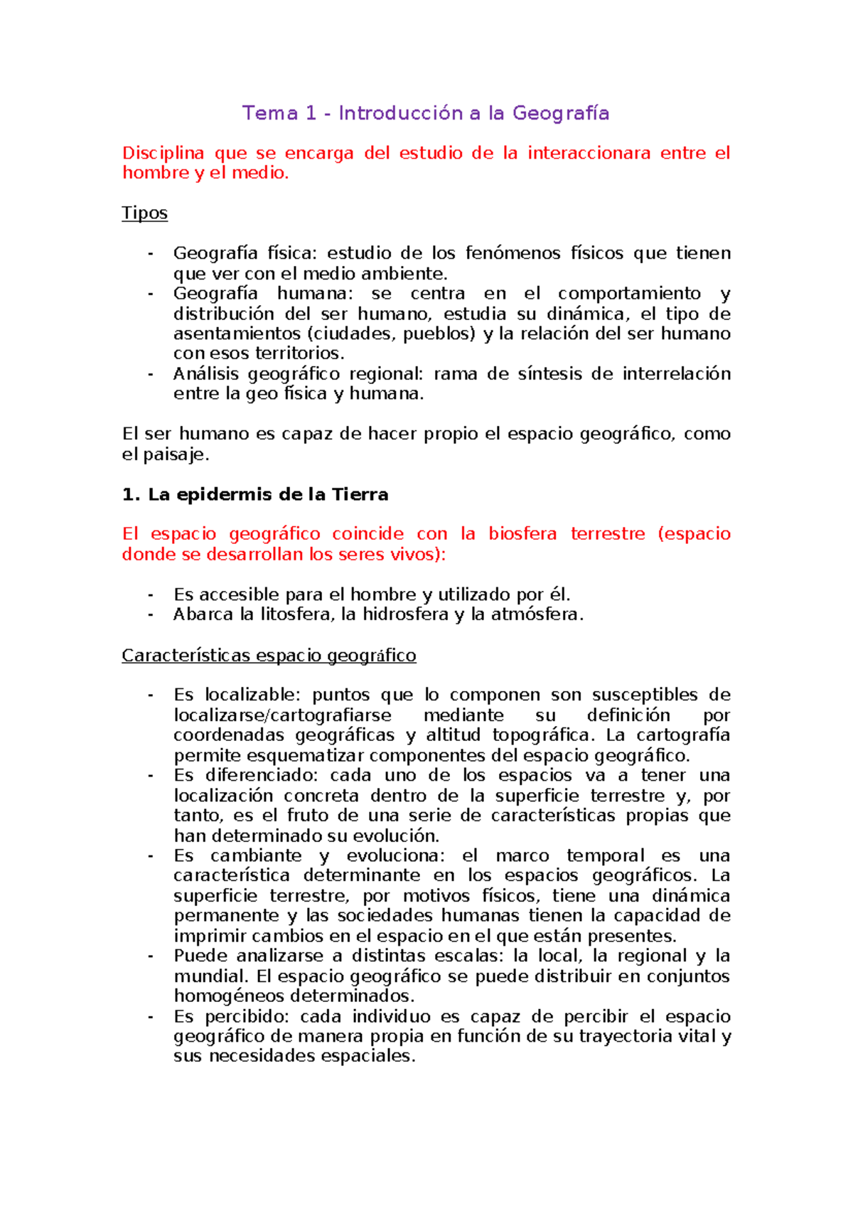 GEO 101: Introducción a la Geografía y su Evolución Histórica - Studocu