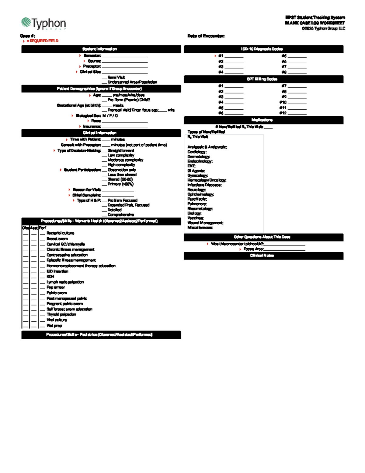 NPST Student Tracking System: Case Log Worksheet for Nursing - Studocu