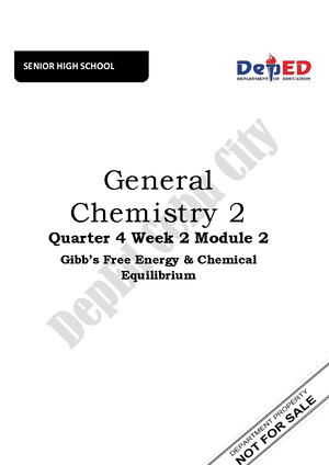 General Chemistry 2 Module 4 - General Chemistry 2 Quarter 4 Week 4 ...