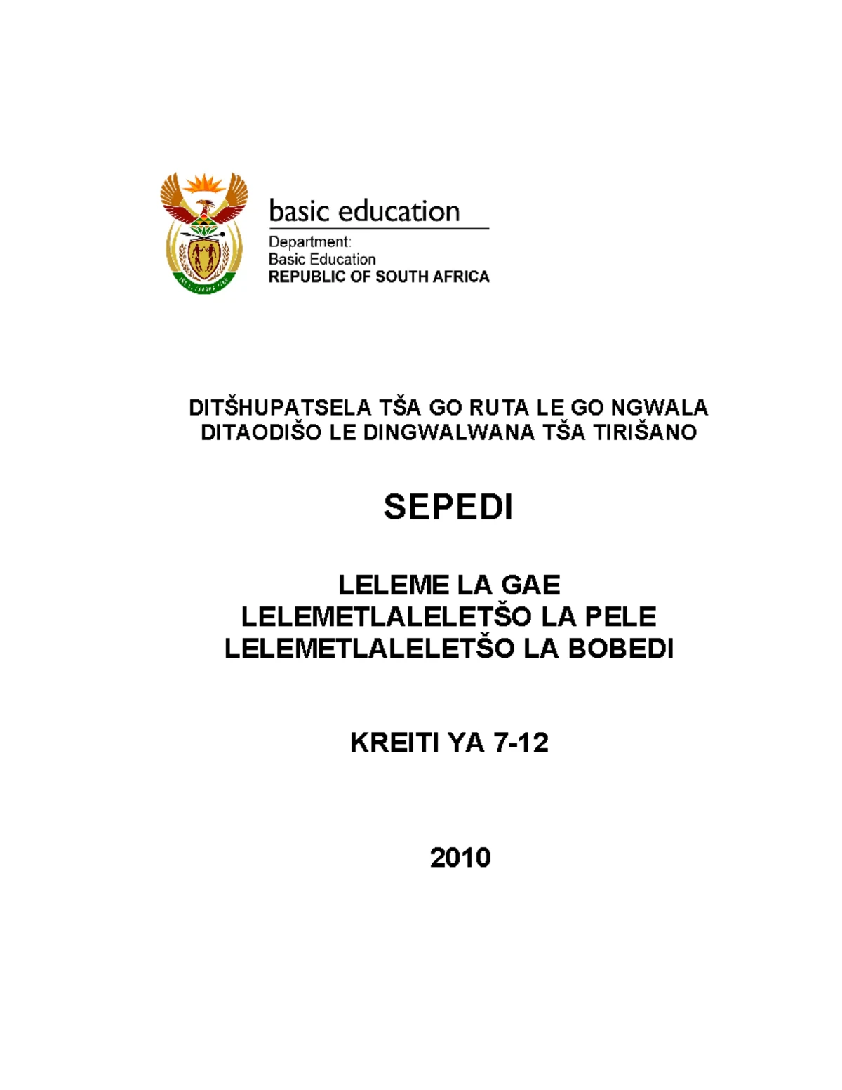 Sepedi Paper 1: Understanding Different Types of Nouns and Classifiers - Studocu