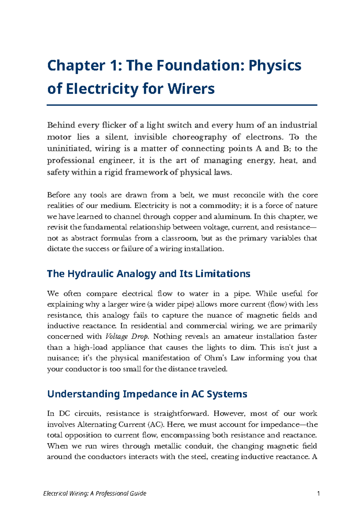 Chapter 1: The Foundation of Electrical Wiring Principles - Studocu