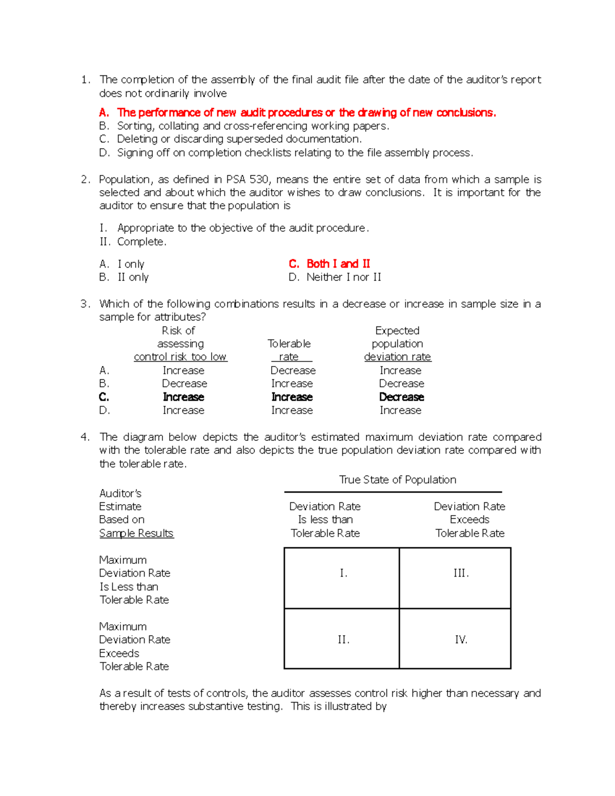 Auditing Theory Reviewer 10 - The completion of the assembly of the ...