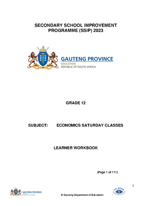 2024 Grade 12 SBA Economics Term 2 Research project MG - ECONOMICS ...