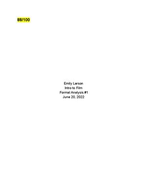 Film - assignments - The movies I decided to talk about in this ...