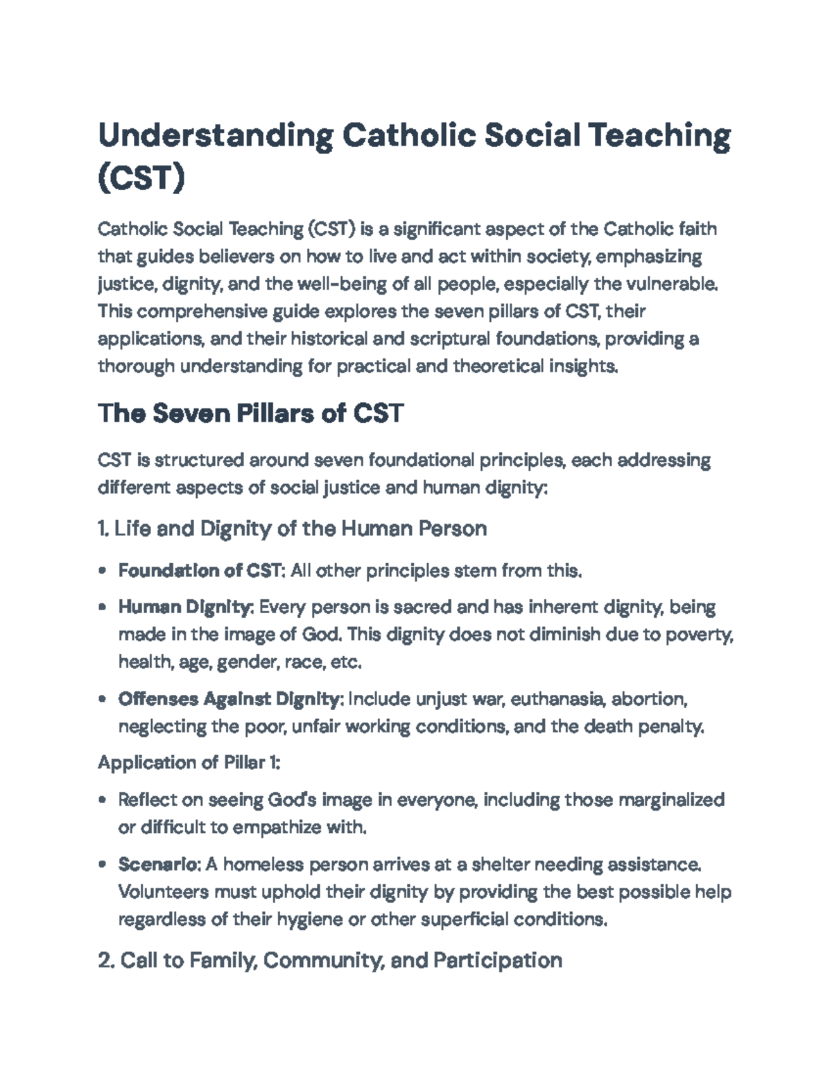 Catholic Social Teaching (CST): Principles and Practical Applications ...