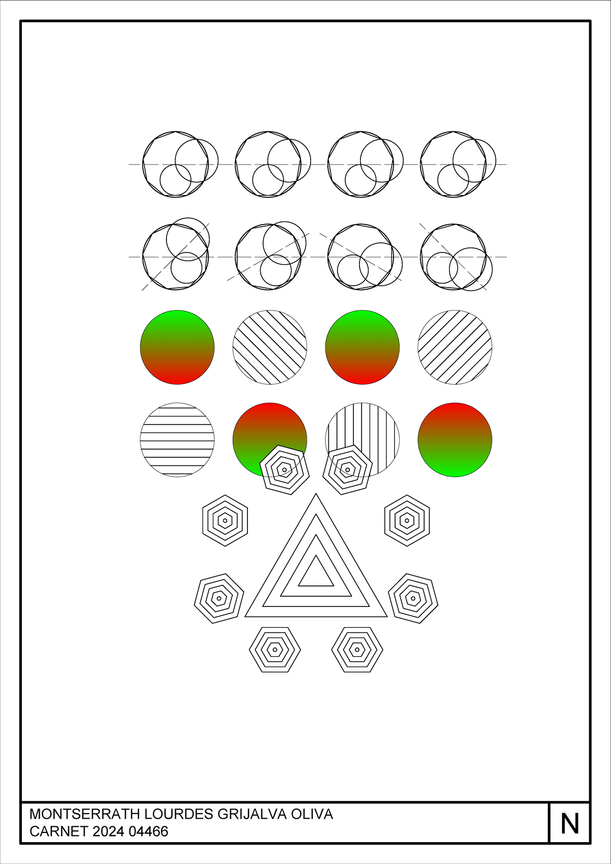 Practica 2-1 - Ejercicio de autocad resuelto - Técnica complementaria 1 - MONTSERRATH LOURDES ...