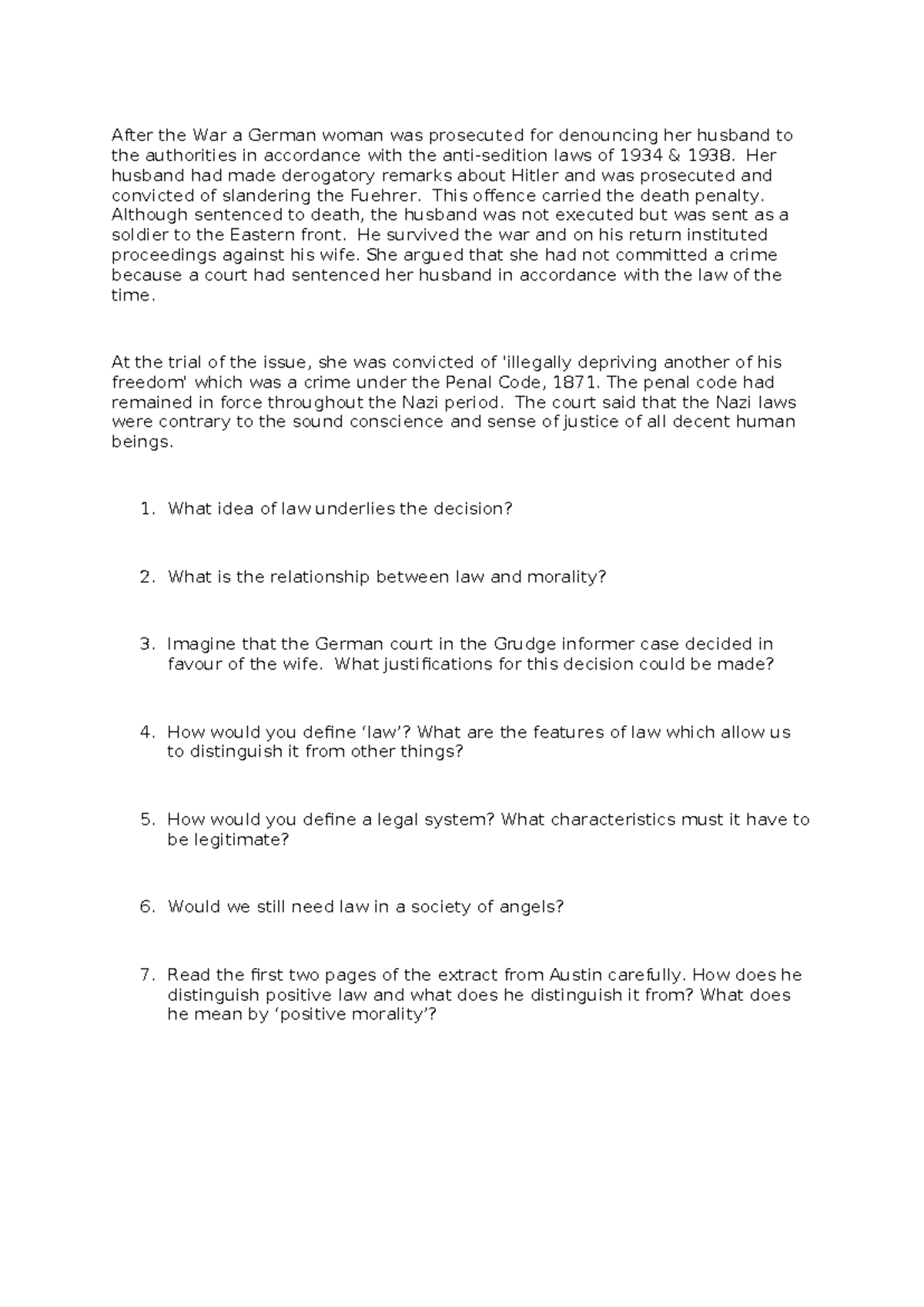 LAW 101: Week 1 - Understanding Law, Morality, and Legal Systems - Studocu