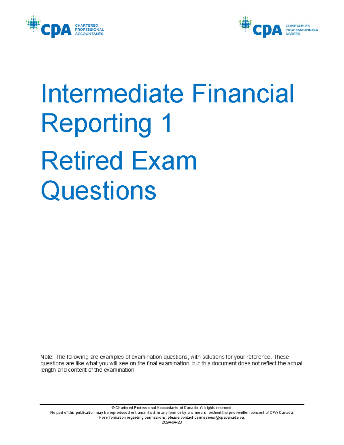 IF1-2402E-FINAL-EXAM - Questions and Solutions for Financial Reporting ...